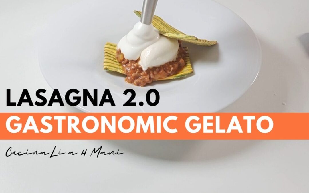 Lasagna gastronomic ice cream
